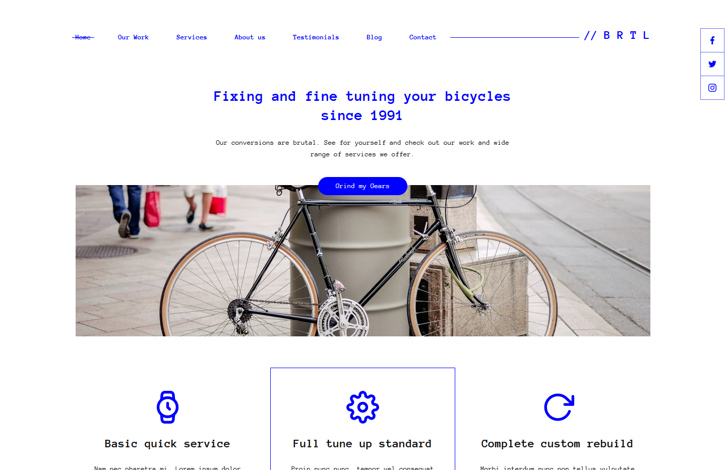 Website for bike service