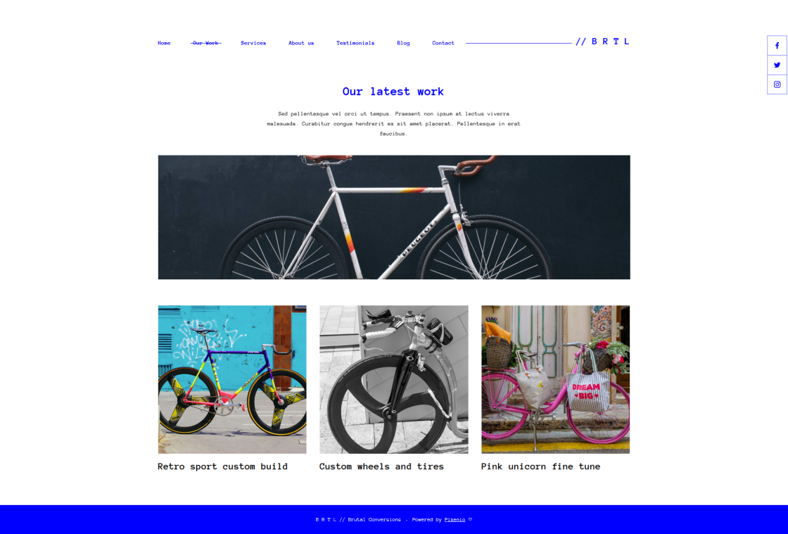 Website for bike service